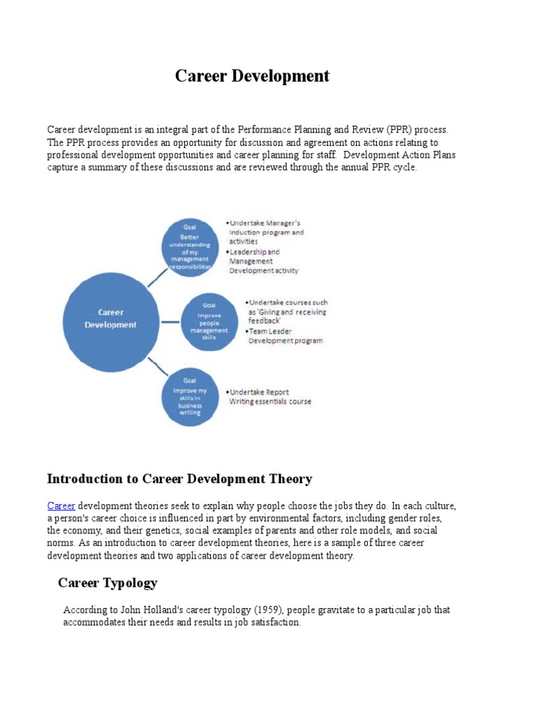 Introduction To Career Development Theory | PDF | Goal | Employment