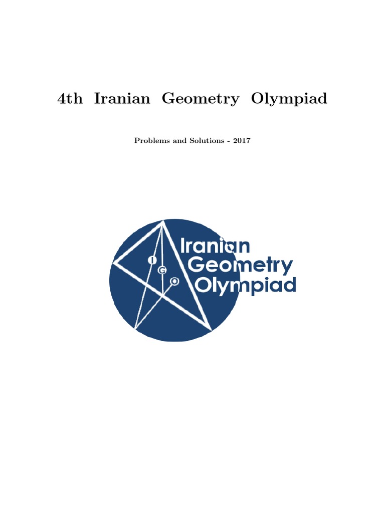 IGO 2017problems and Solutions | PDF | Triangle | Perpendicular