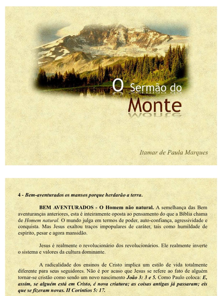 Sermão Do Monte Pdf Messias Jesus