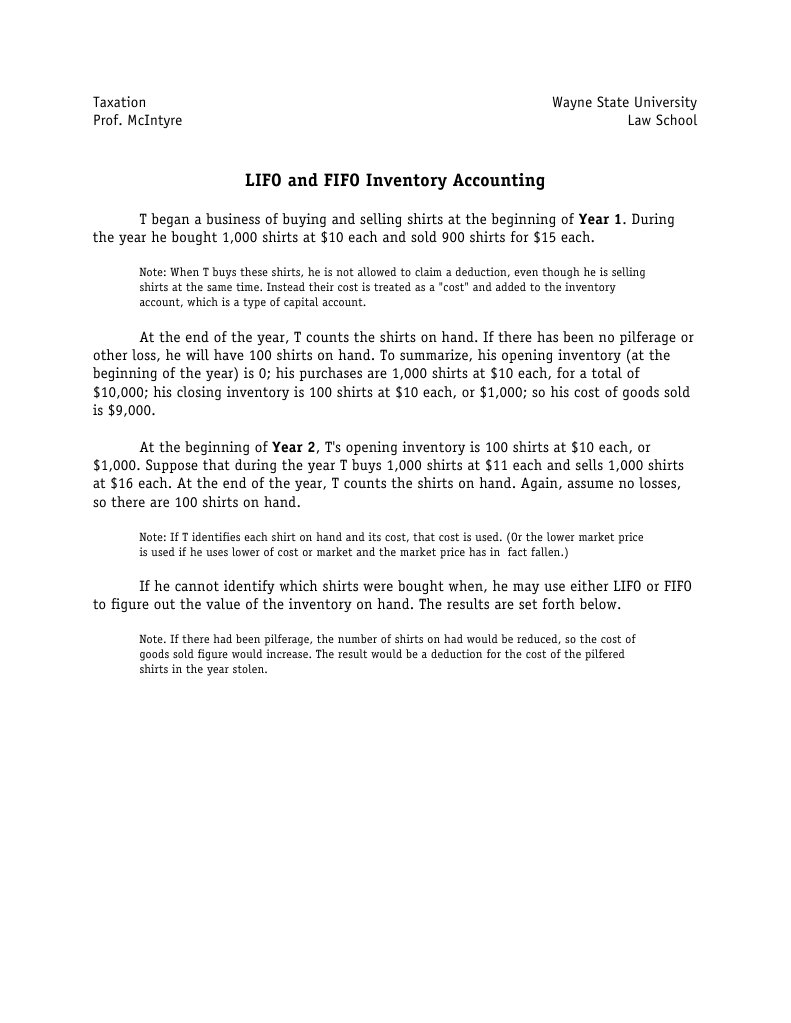LIFO vs FIFO Inventory Accounting Explained | PDF