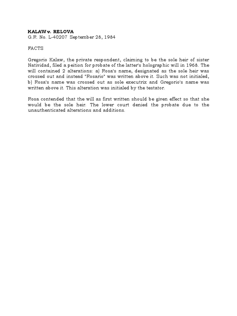Kalaw V Relova | PDF | Law