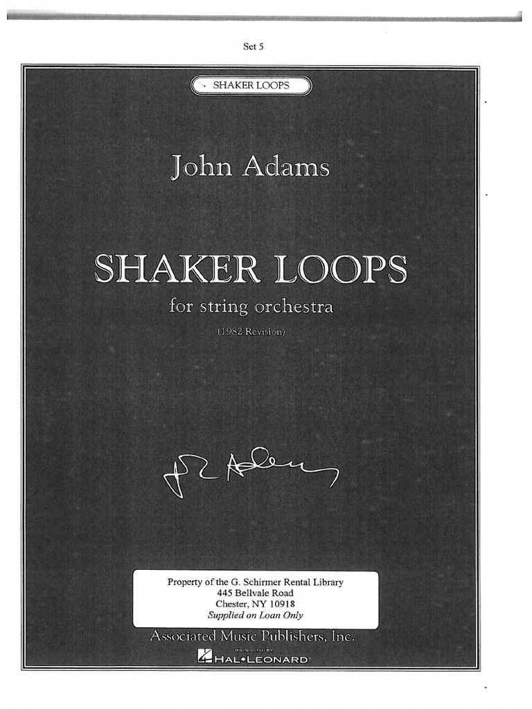 Shaker Loops - Partituur | PDF