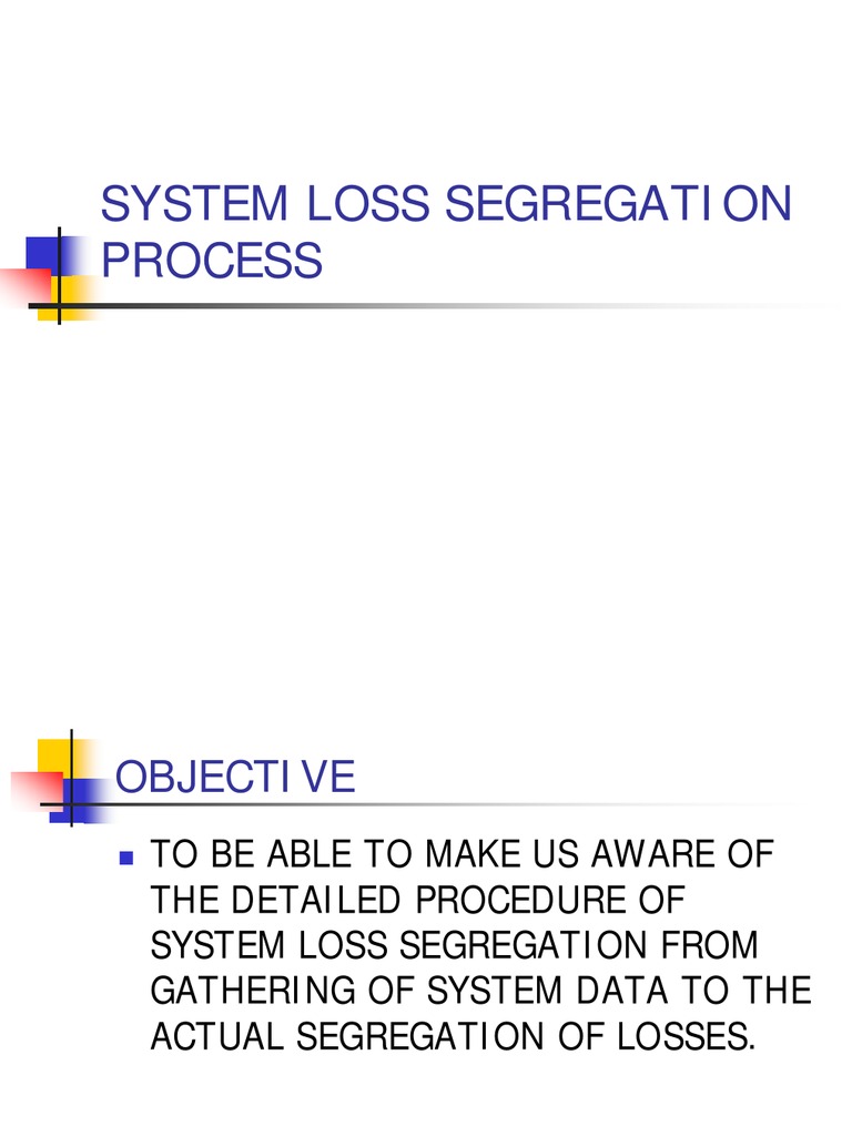 System Loss Segregation Process | PDF | Electric Power Distribution ...