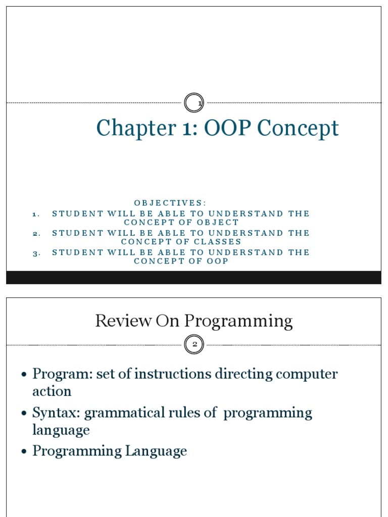Chapter 01 - 02 - 03 - Introduction To OOP - Methods - Encapsulation | PDF | Method (Computer ...