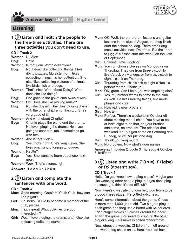 Complemento Tema 1 T6U1HA Tiger 6 | PDF | Chess | Entertainment (General)