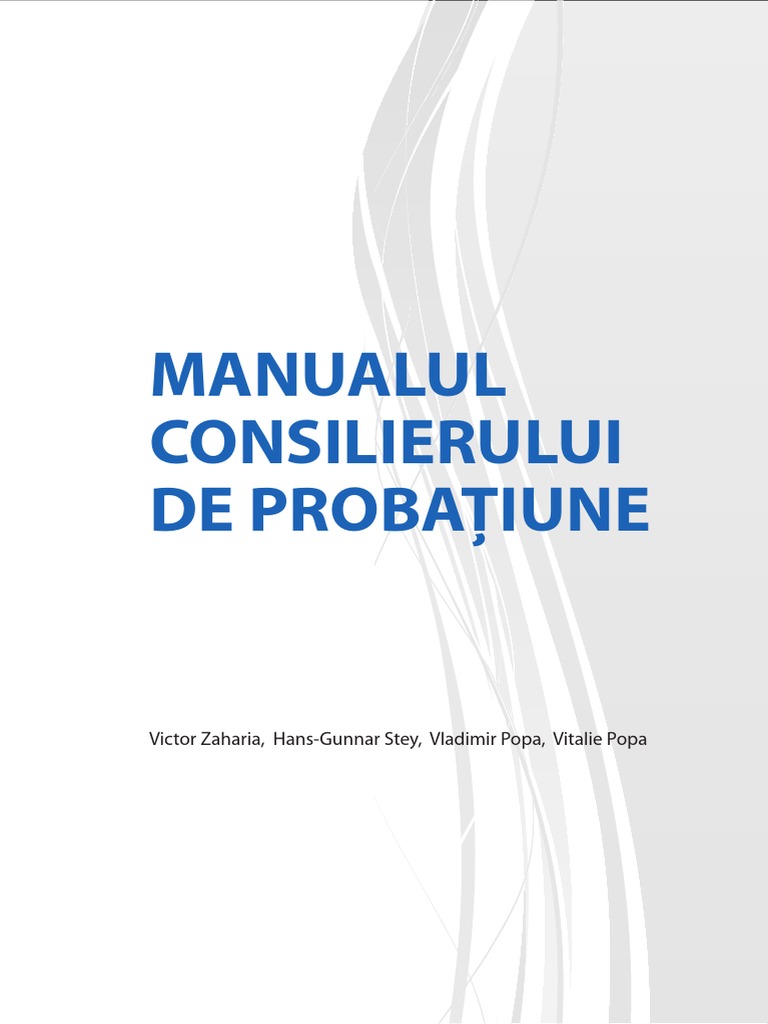 Manualul Consilierului de Probatiune | PDF