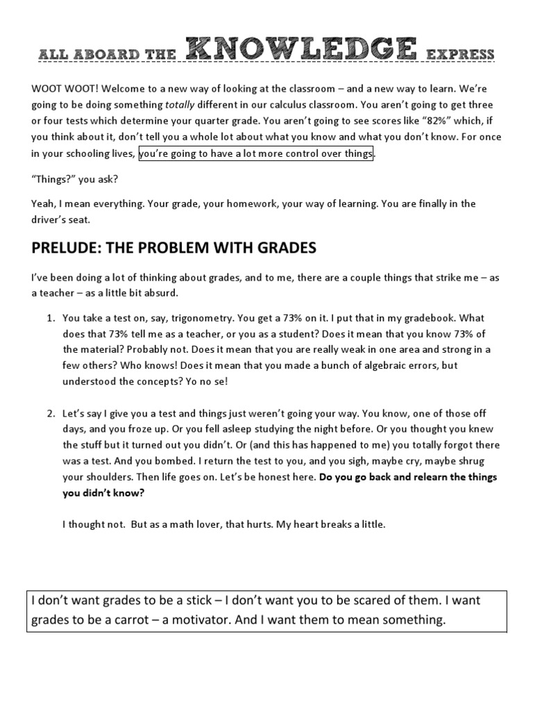 Calculus Grading System Information | PDF | Asymptote | Function ...