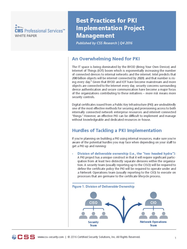 Best Practices For PKI Implementation Project Management | PDF | Computer Security | Security