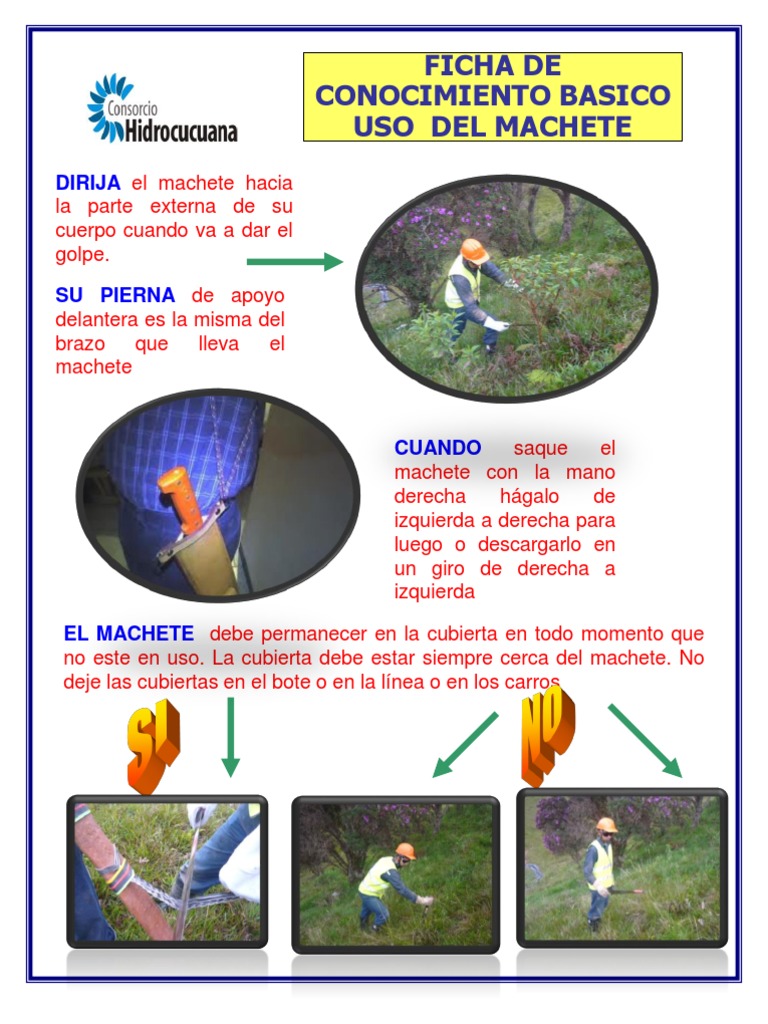 Ficha Uso y Manejo Del Machete | PDF