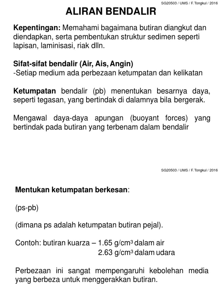 Aliran Bendalir dan Pengangkutan Sedimen | PDF | Sains & Matematika