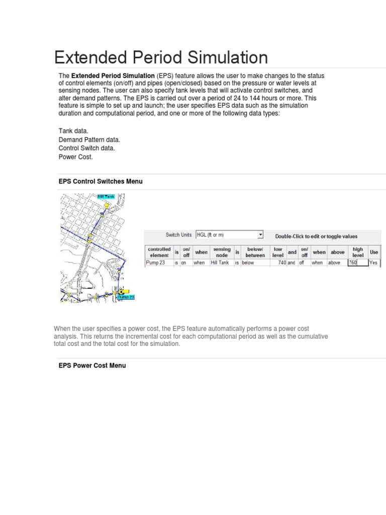 Extended Period Simulation Tool For Water Networks Pdf