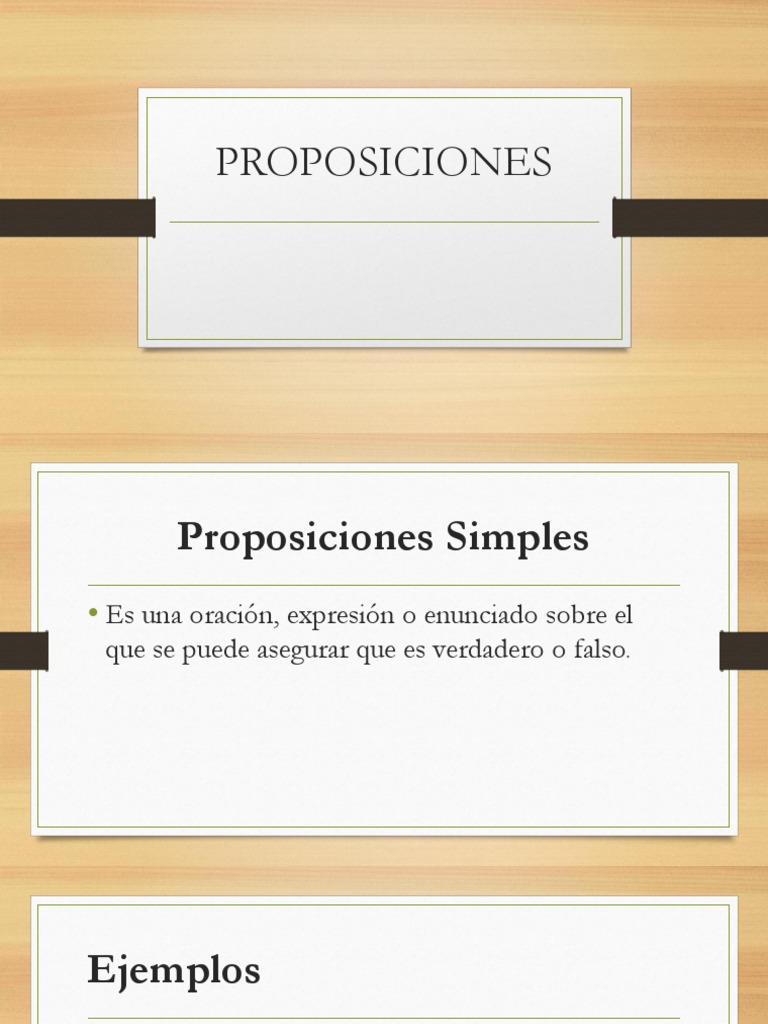 Proposiciones Simples | PDF | Proposición | Expresiones lógicas