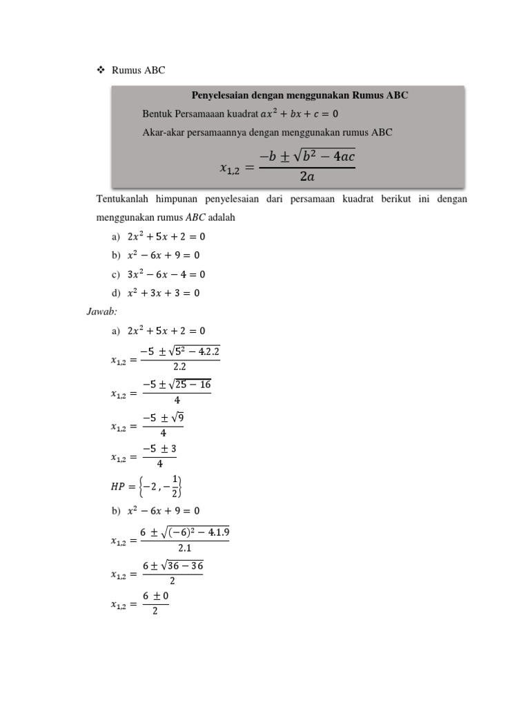 Rumus ABC | PDF