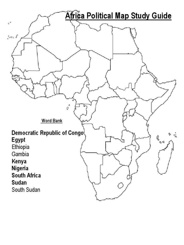 Africa Map Study Guide Ol | PDF
