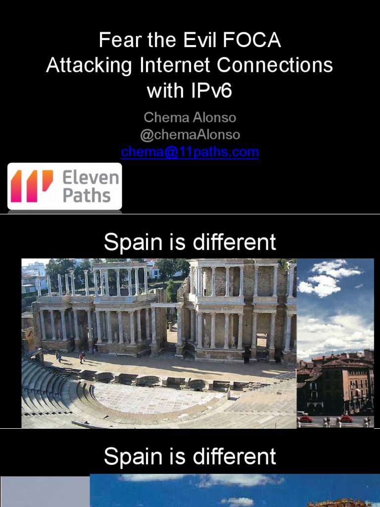 DEFCON 21 Alonso Fear The Evil FOCA Updated | PDF | I Pv6 | Osi Protocols