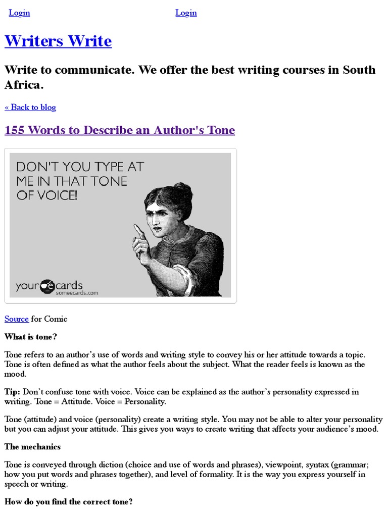 155 Tone Words for Authors | PDF | Cognitive Science | Human Communication