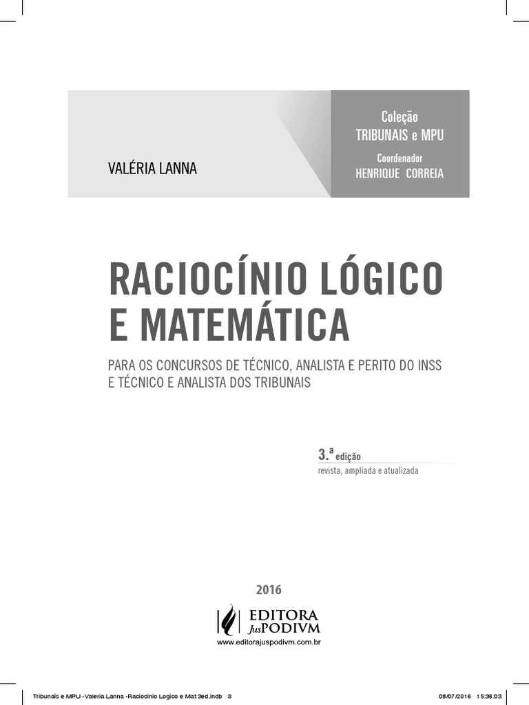 Raciocinio Logico e Matematicapdf | PDF | Conjunto (Matemática) | Lógica