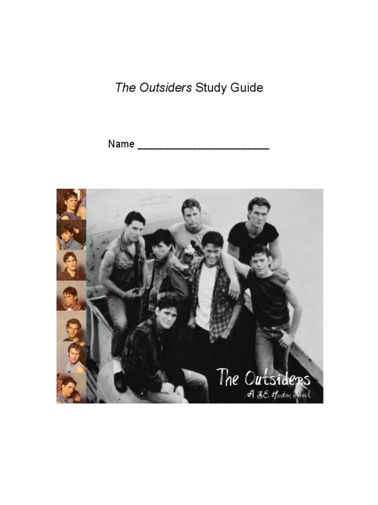 The Outsiders Study Guide | PDF | Language Arts & Discipline | Foreign ...