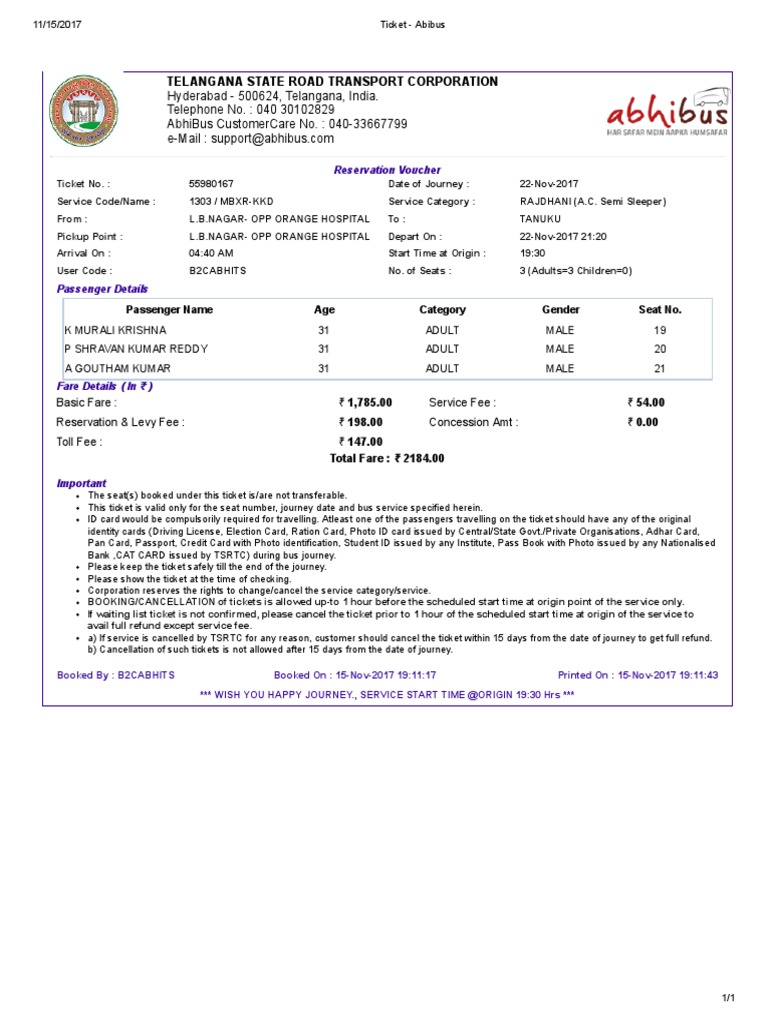 Ticket - Abibus | PDF | Identity Document | Ticket (Admission)