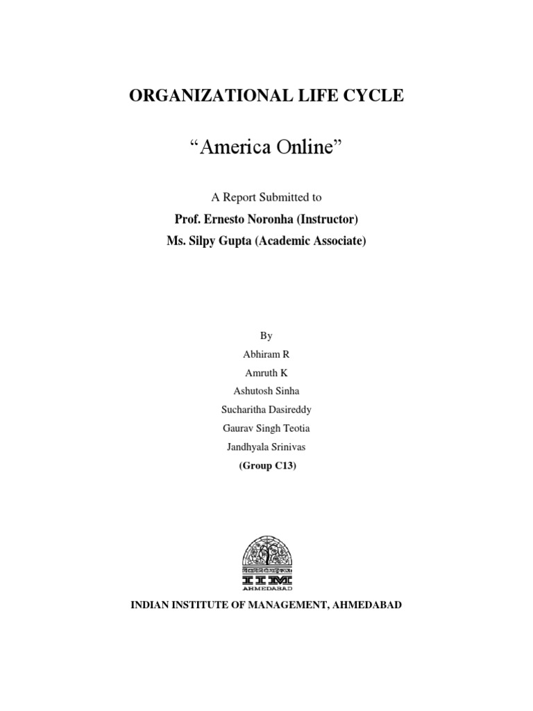 C13 AOL Final Report | PDF | Aol | Layoff