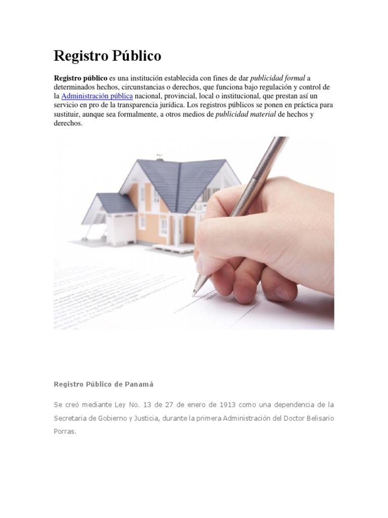 Registro Público de Panamá | Panamá | Institución