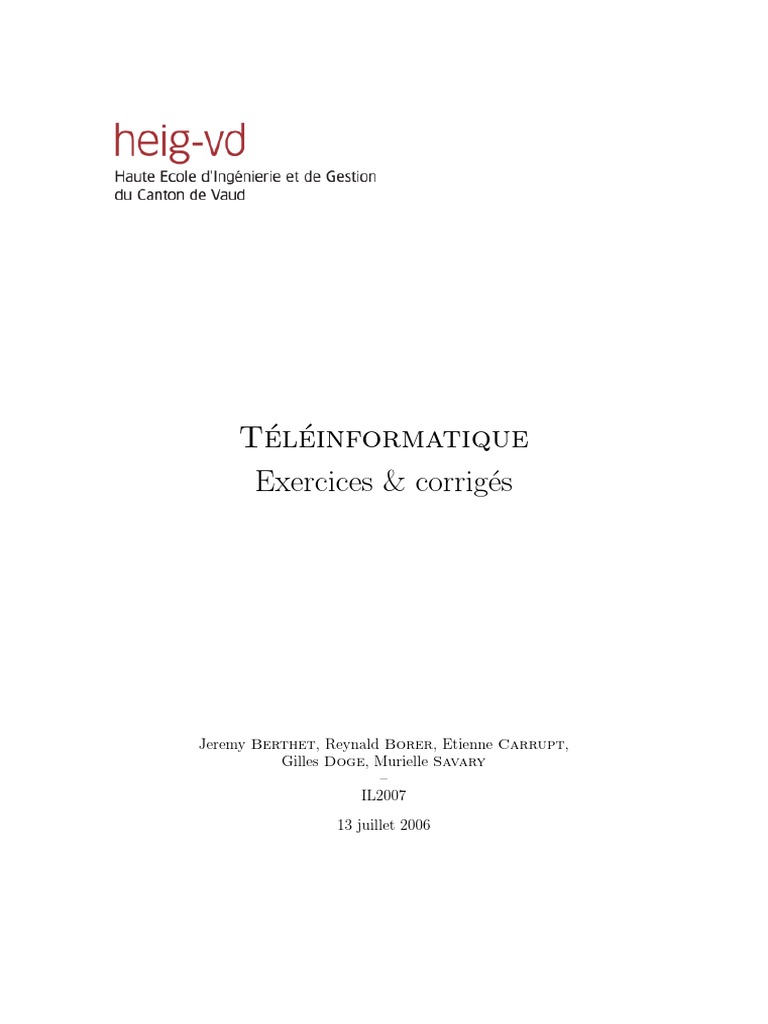 Teleinfo TP 11 PDF | PDF | Modèle OSI | Ethernet