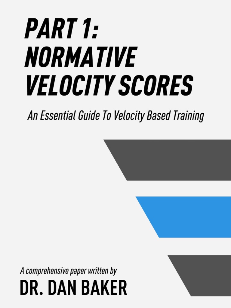 Normative Velocity Scores for VBT | PDF | Weight Training | Strength ...