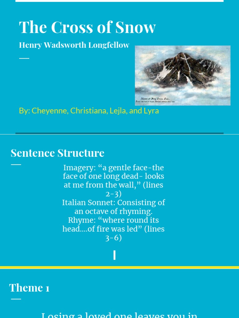 The Cross of Snow | PDF | Sonnets | Poetic Form
