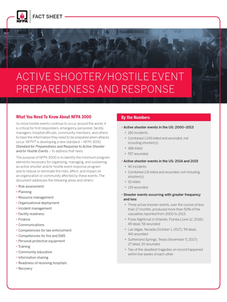 NFPA 3000 Fact Sheet | PDF | Emergency Management | Government