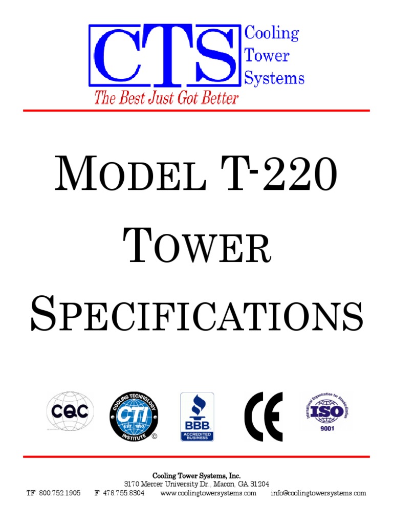 Model T-220 Tower Specifications PDF | PDF | Sports | Science
