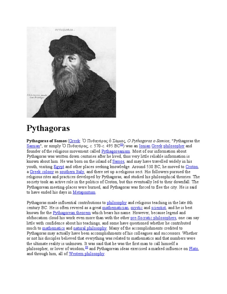 Pythagoras: Philosopher & Mystic | PDF