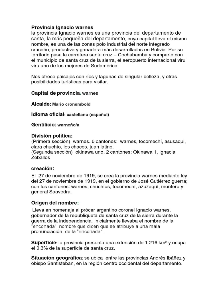 Gastronomía y cultura de Warnes | PDF | Alimentos