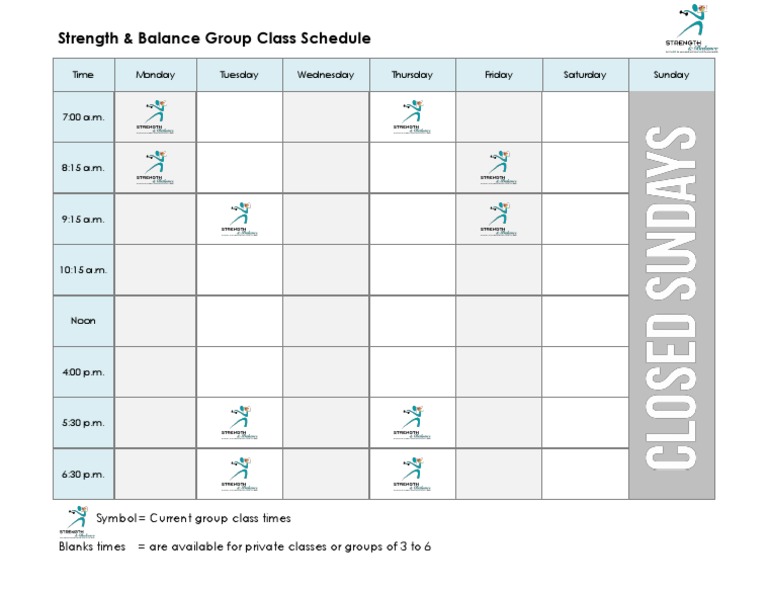 Weekly Class Schedule 1 | PDF