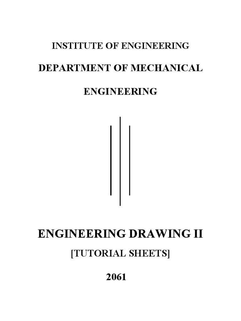 Engineering Drawing Tutorial Sheets | PDF | Engineering Tolerance | Screw