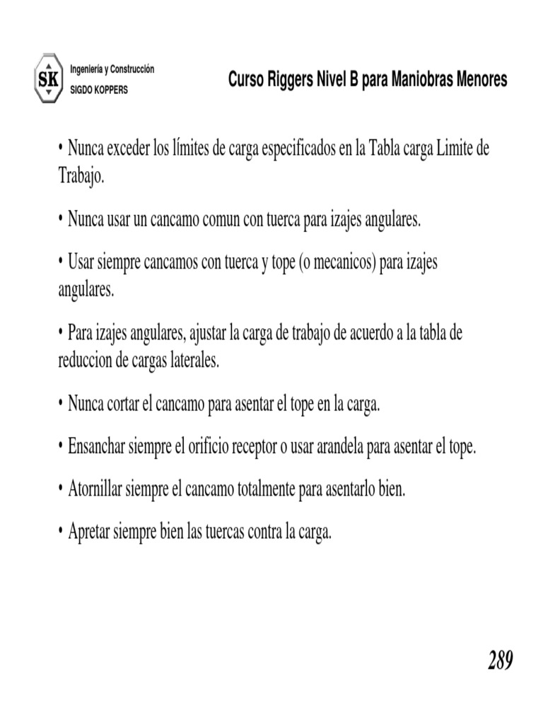 Curso de Riggers Nivel B 289 | PDF | Tecnología