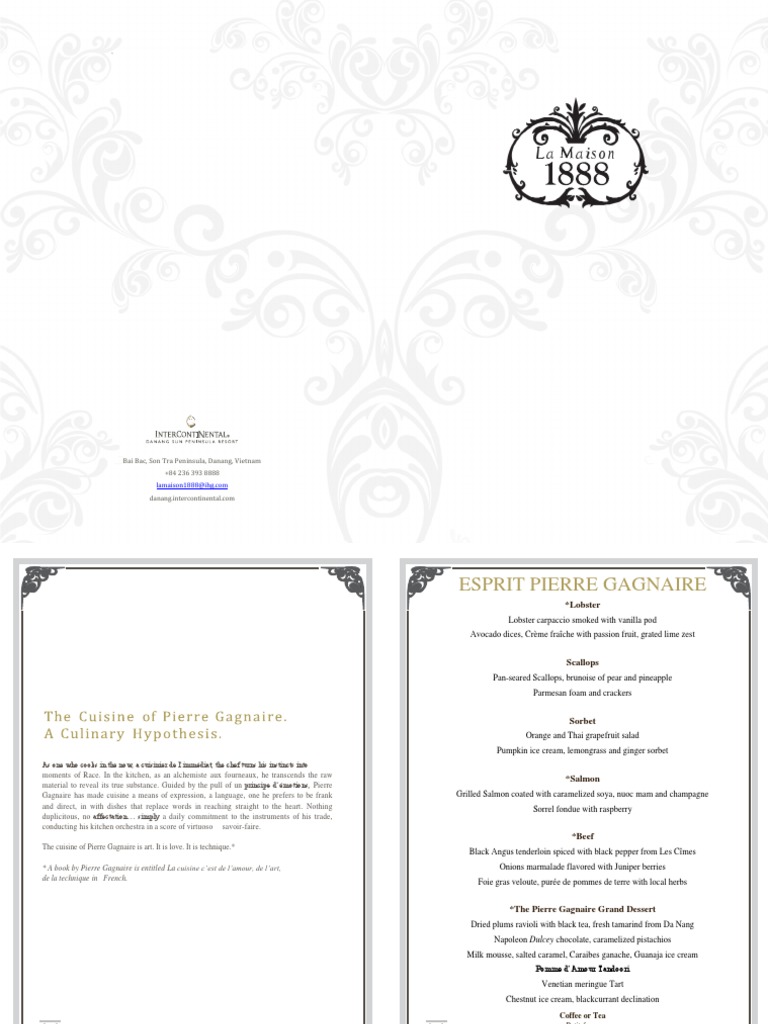 La Maison Dinner Menu - December | PDF | French Cuisine | Salad