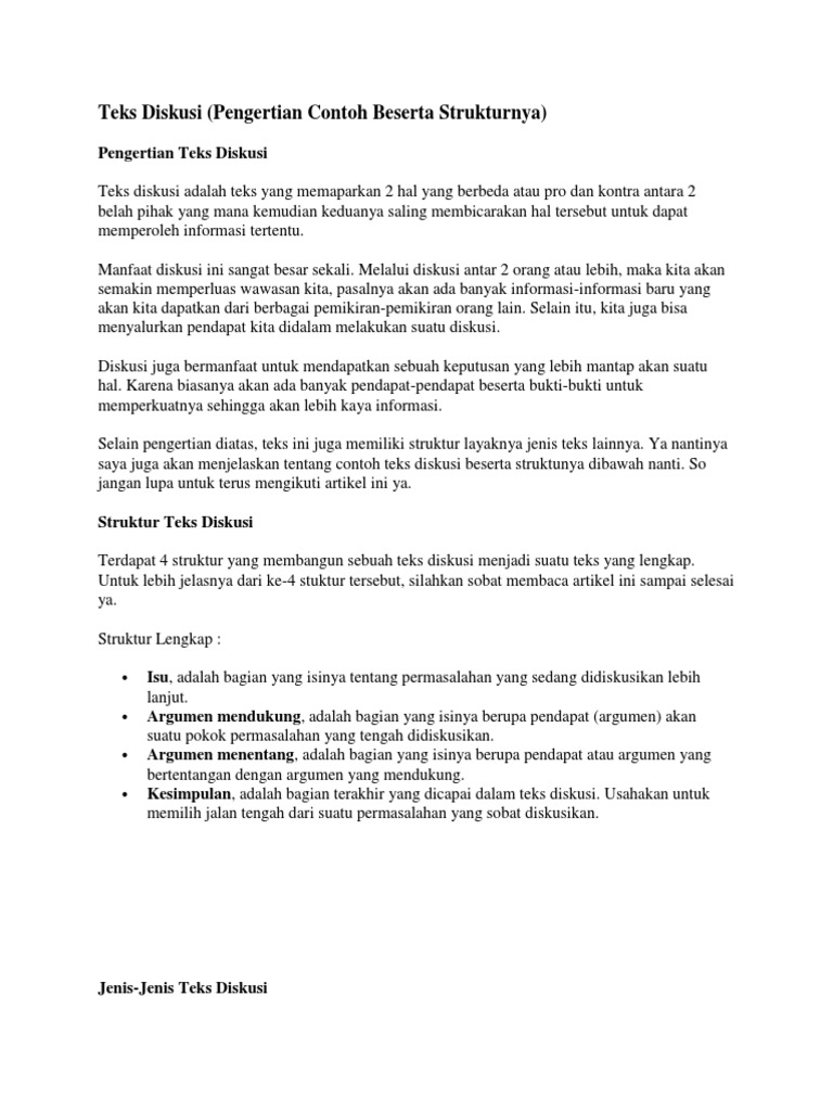Teks Diskusi Dan Seminar | PDF