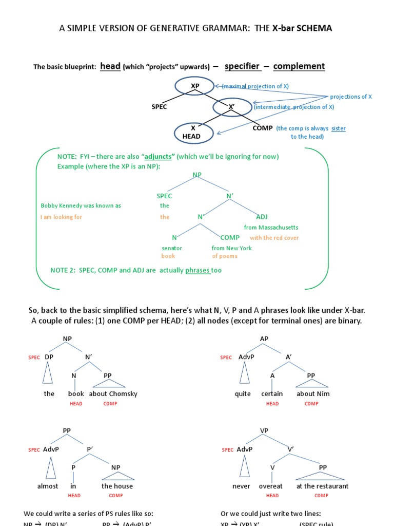 X Bar Theory Syntax | PDF | Lexical Semantics | Phrase