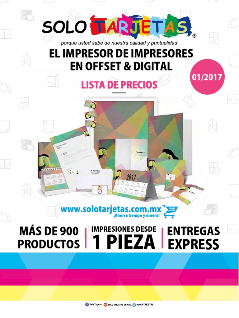 Lista de Precios Solo Tarjetas
