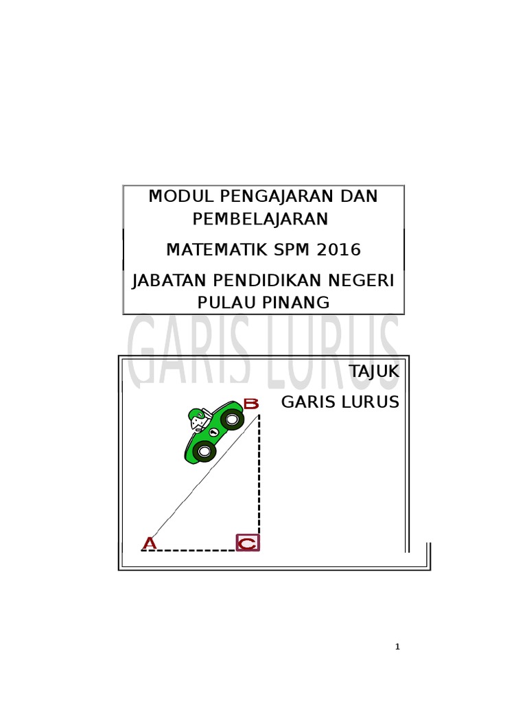Modul PDP Garis Lurus | PDF | Metode & Bahan Ajar