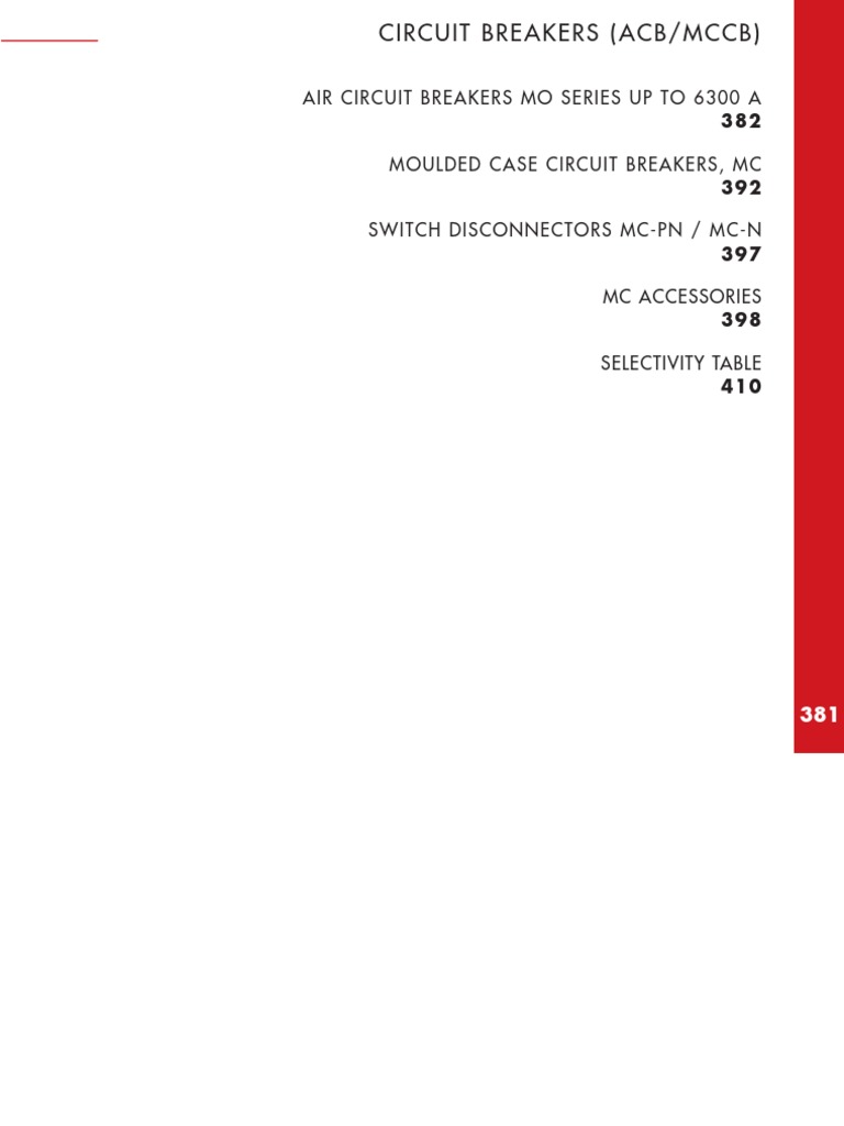 Main Catalogue 7 Circuit Breakers ACB MCCB | PDF | Alternating Current ...