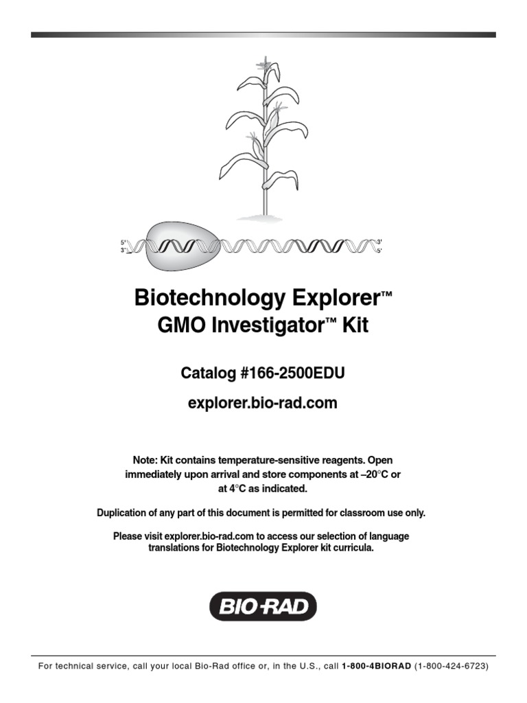 GMO Investigator Kit Manual | PDF | Genetic Engineering | Polymerase ...