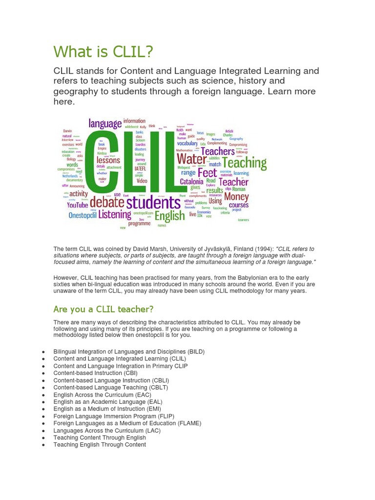 What is CLIL