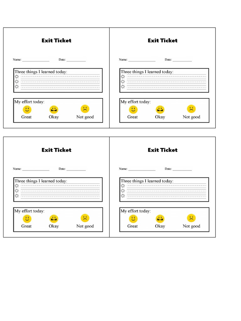 Exit Ticket | PDF