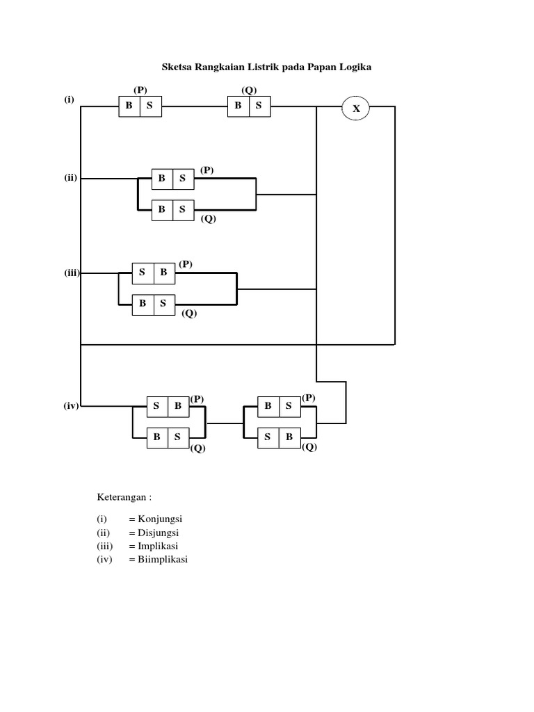 Sketsa Rangkaian Listrik Pada Papan Logika | PDF