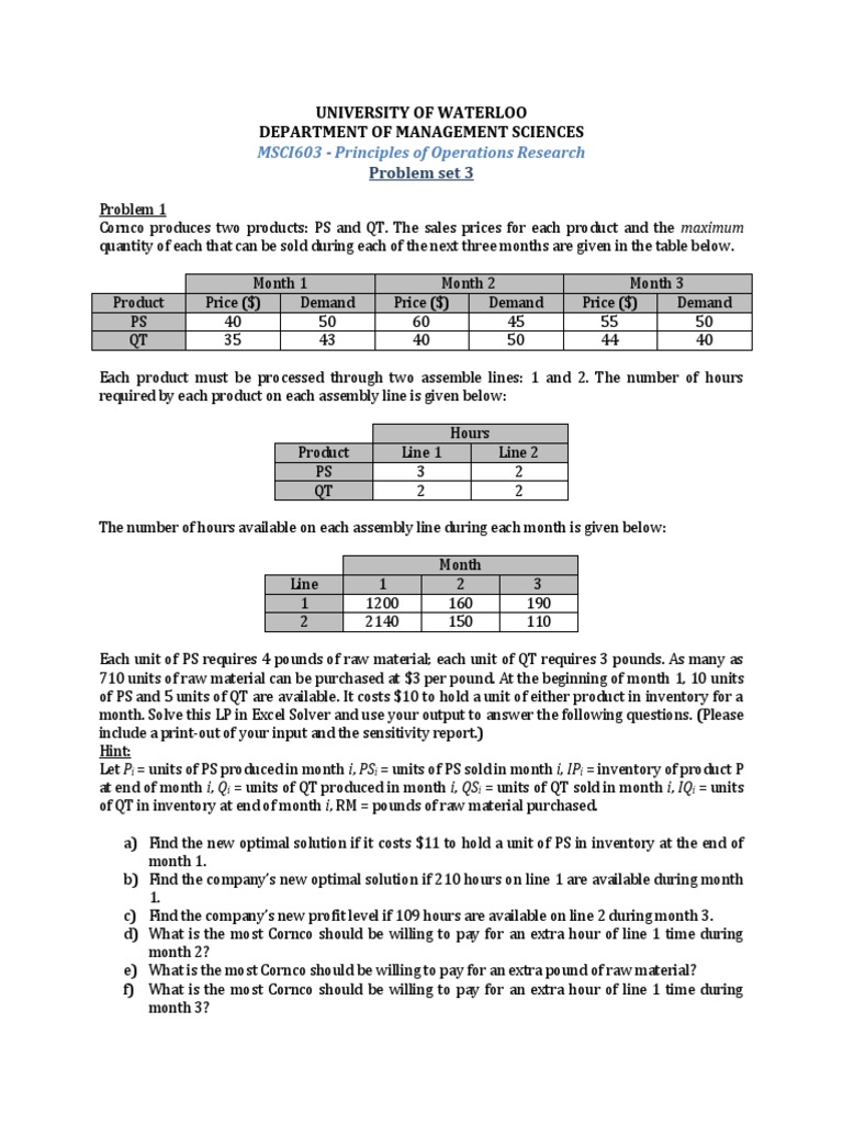 3-Solved Problems - Sensitivity Analysis | PDF | Labour Economics | Investing