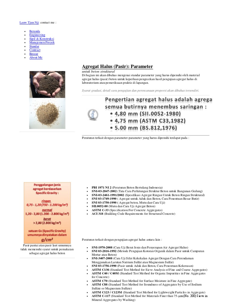 Agregat Halus ASTM 33 PDF | PDF