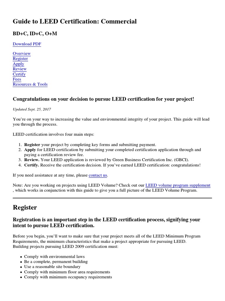Guide To LEED Certification Commercial | PDF | Leadership In Energy And ...