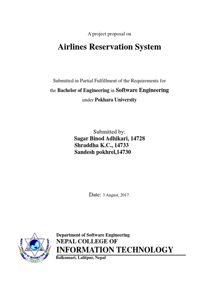 Ncit Project Proposal 6th Sem | PDF | Software Development Process ...