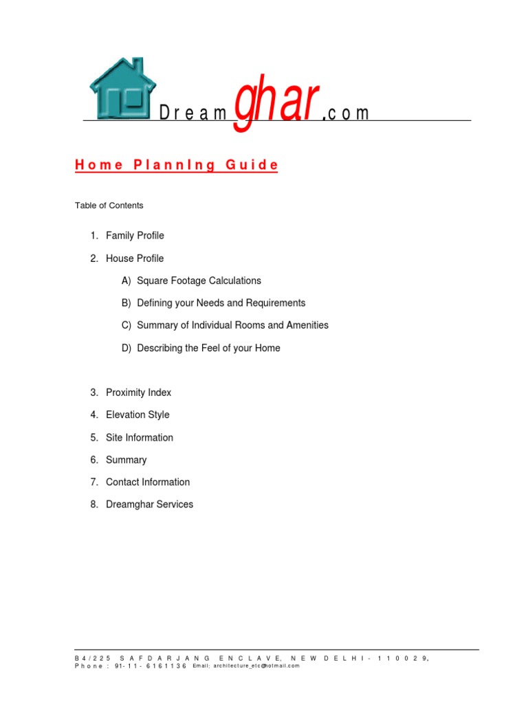 Dream Com: Home Planning Guide | PDF | Room | Design